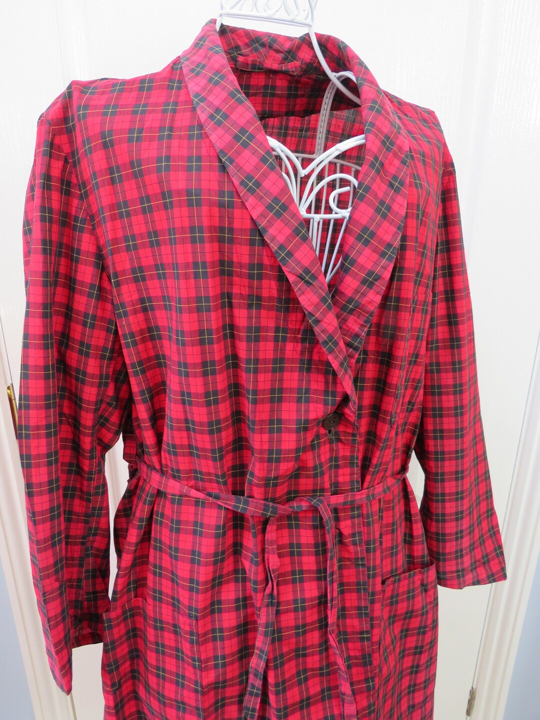 Vintage Dressing Gown, House Coat, Tartan Robe, Ladies Nightwear ...
