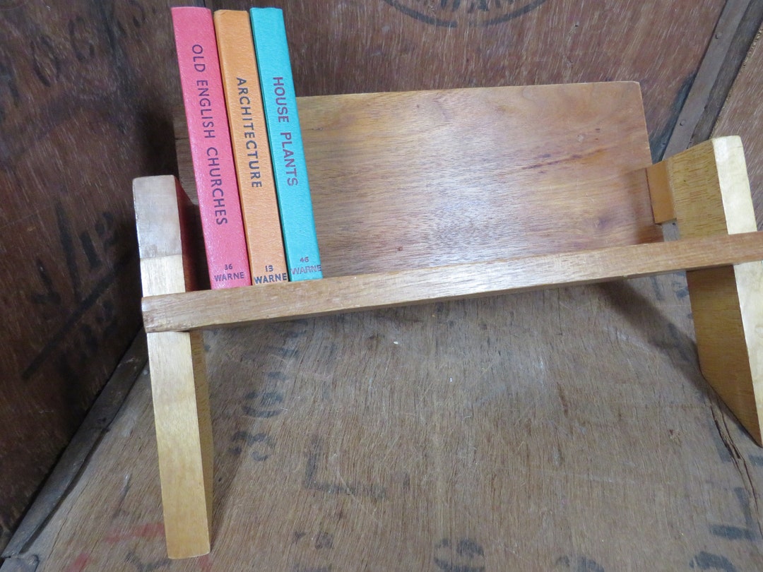 Vintage Book Shelf, Sloping Shelf, Wood Shelf, Book Shelves, Wood Shelf ...
