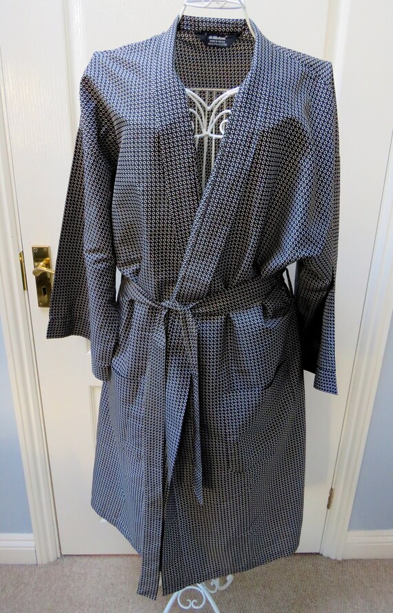 Satin Smoking Jacket, Dressing Gown, Geometric Robe, … - Gem