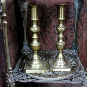 Peerage Brass Candlesticks, Vintage Brass Candlesticks, Candlestick ...