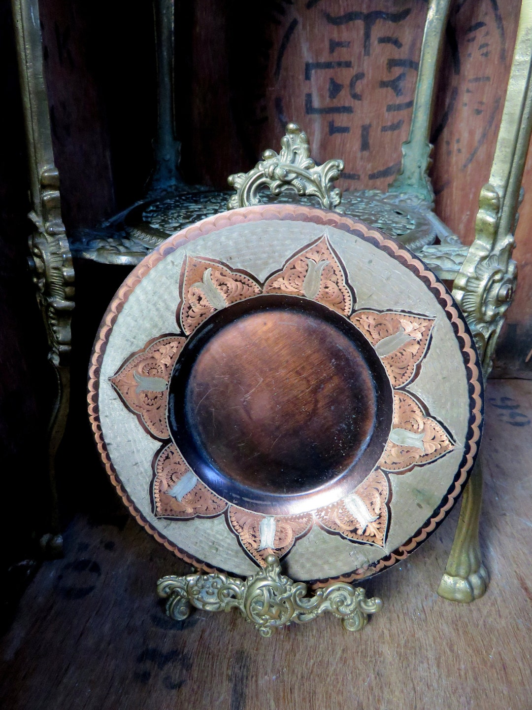 Copper Dish, Etched Copper, Copper Tray, Vintage Copperware, Copper ...