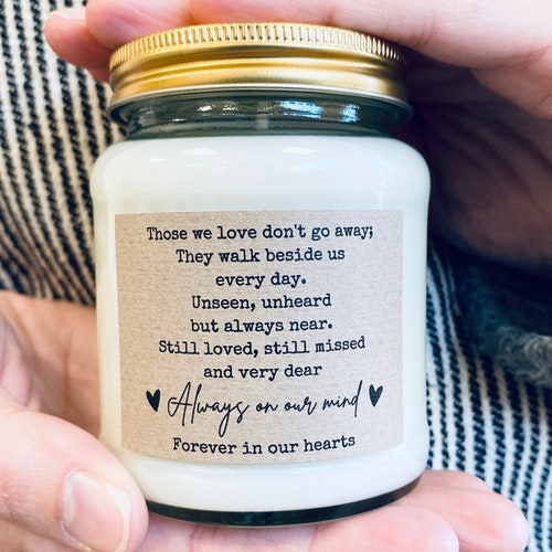 Personalised in Loving Memory Candle Sticker Only Choice of - Etsy