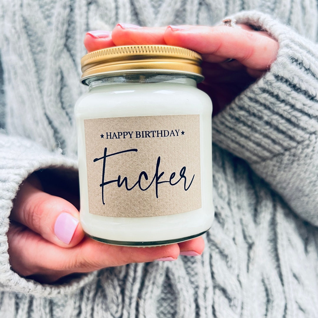 Happy Birthday Fucker, Funny Candle, Rude, Candle, Gift, Offensive ...