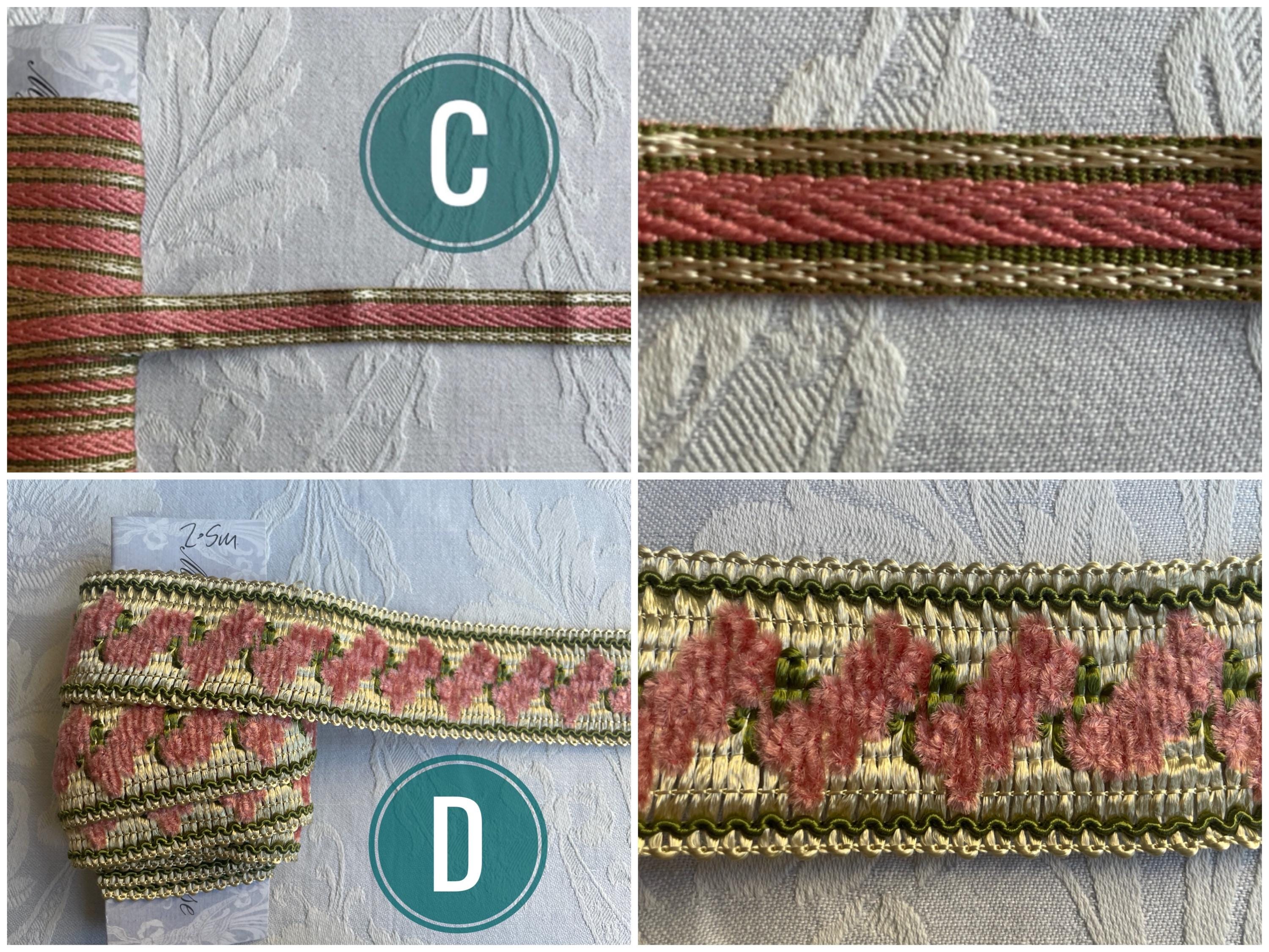 French Vintage Trim, PINK Trimmings VARIOUS Lengths Pink Braids ...