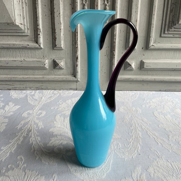 Turquoise Milk Glass - Etsy