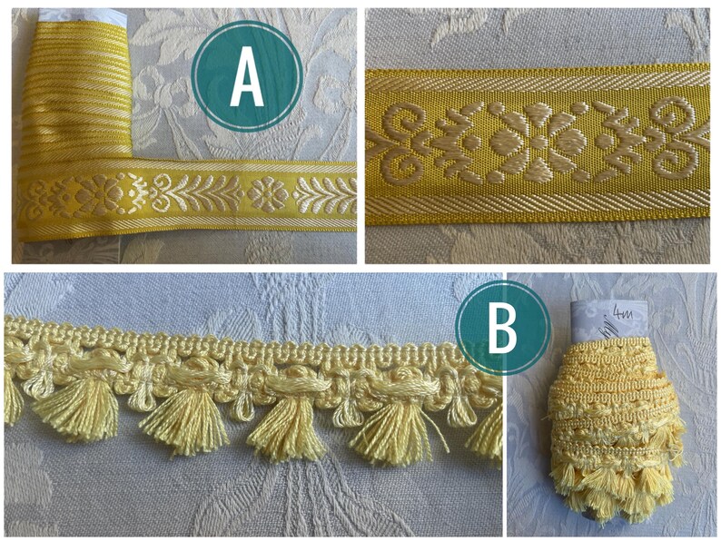 French Vintage Trim, GOLD Trimmings VARIOUS Lengths Gold Braids ...