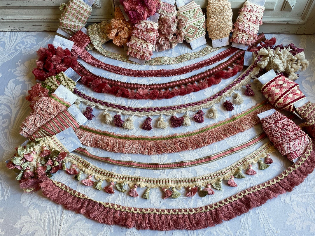 French Vintage Trim, PINK Trimmings VARIOUS Lengths Pink Braids ...