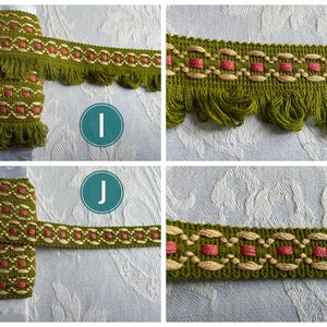 French Vintage Trims, Various GREEN Trimmings CHOOSE Lengths Braids ...