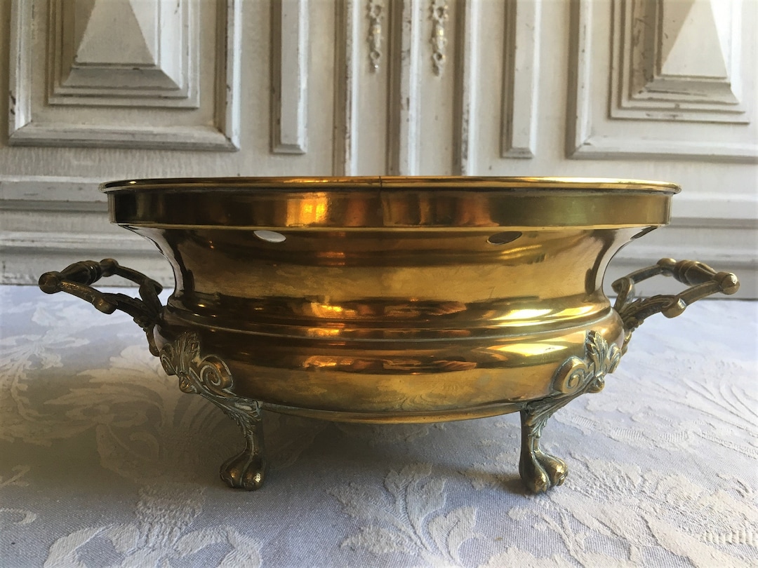 Antique French Brass Hot Plate Serving Platter Food Plate - Etsy