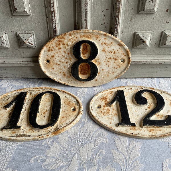 Victorian Cast Aluminum Mailbox House Numbers WHITE Cast Iron ...