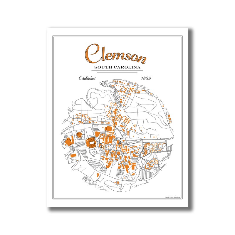 Clemson Art - Etsy