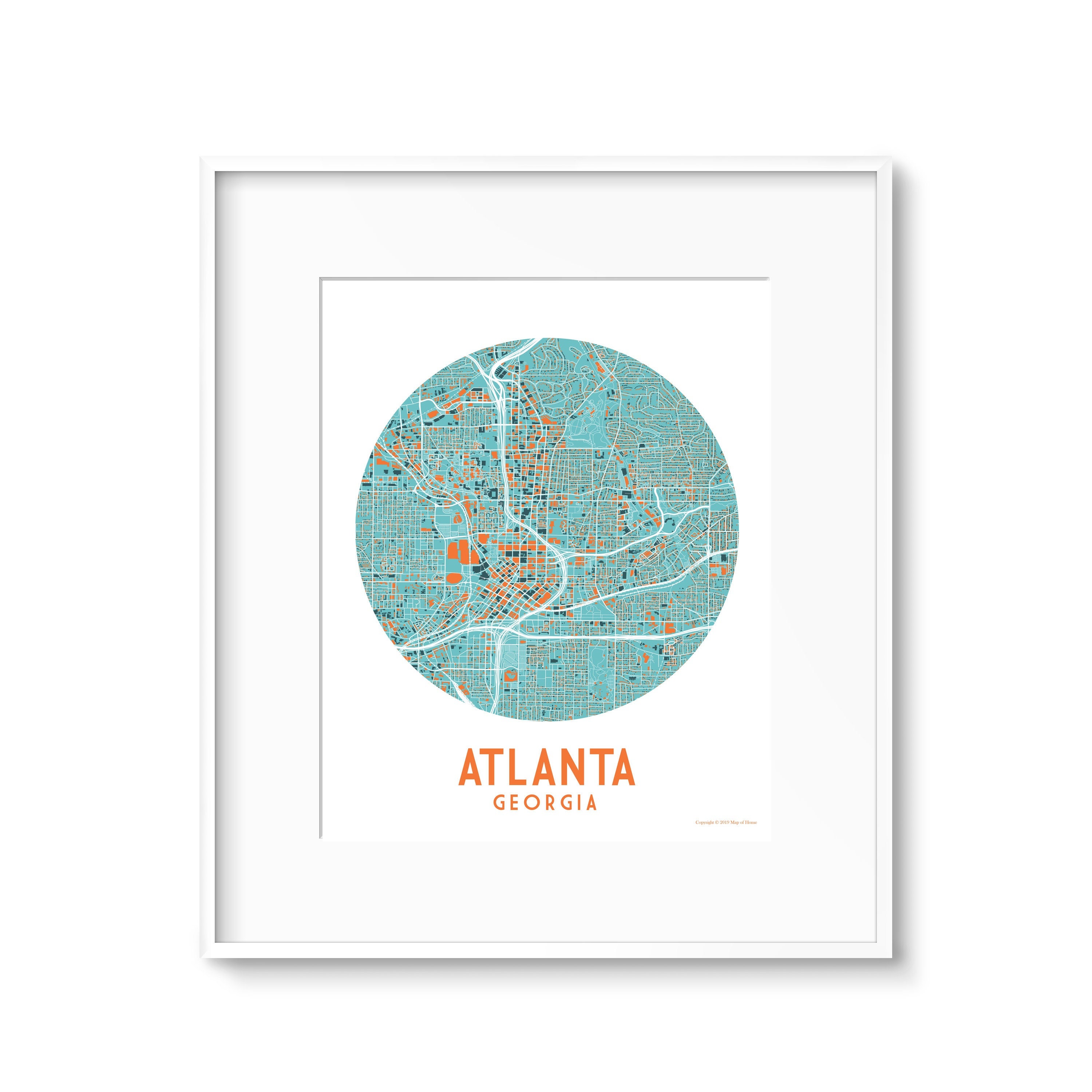 Wall Decor Emory University Print Custom Map Housewarming Gift for Best ...