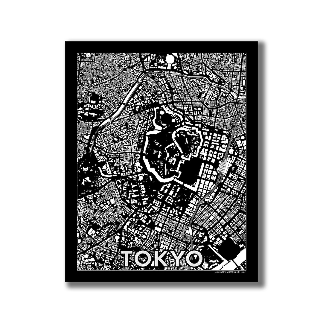 TOKYO Map Print, Tokyo Japan Map Art, Modern Tokyo Map, Tokyo Street ...