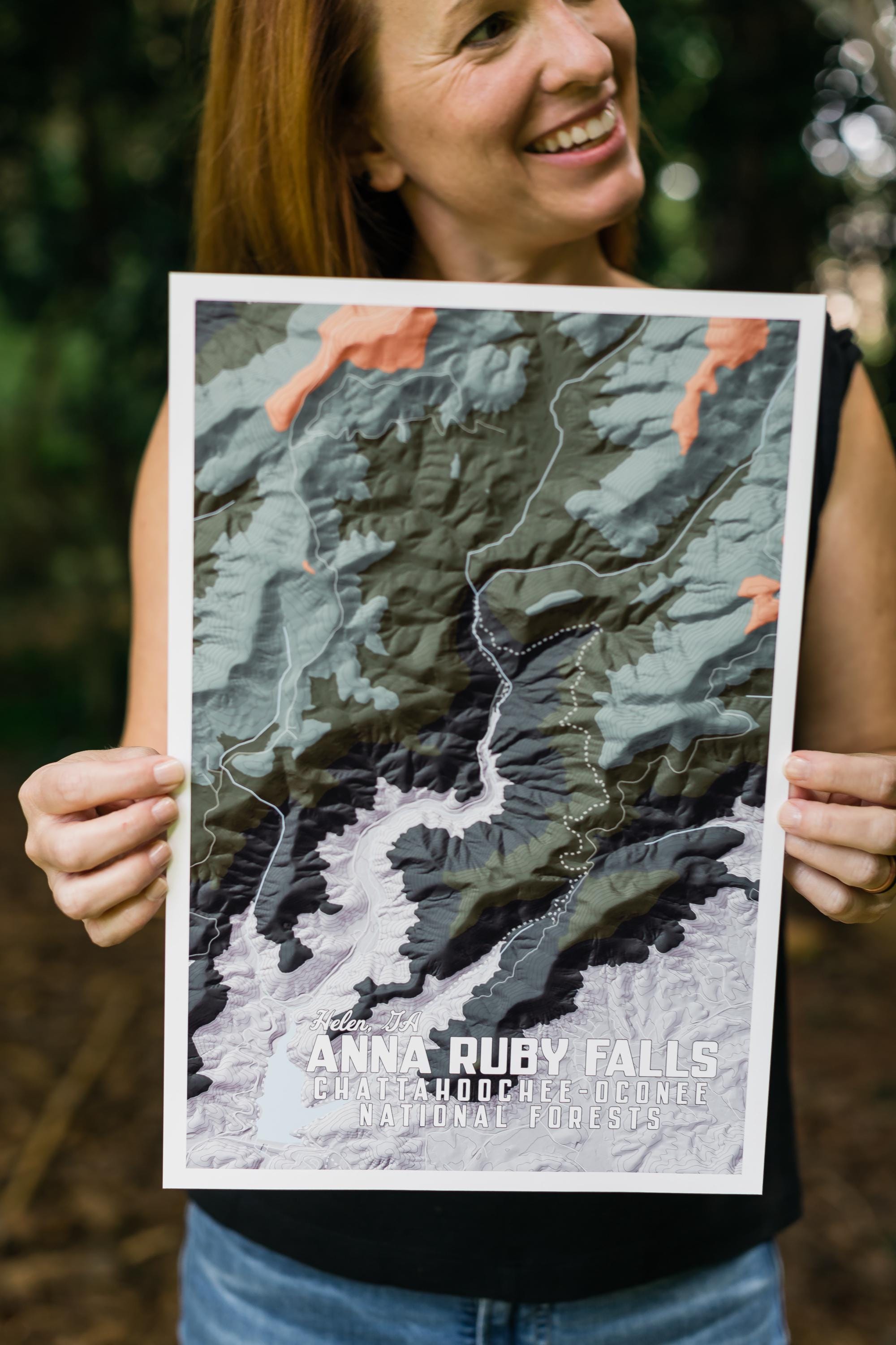 Custom Topographic Map Poster! Personalized Elevation Map Print, Modern ...