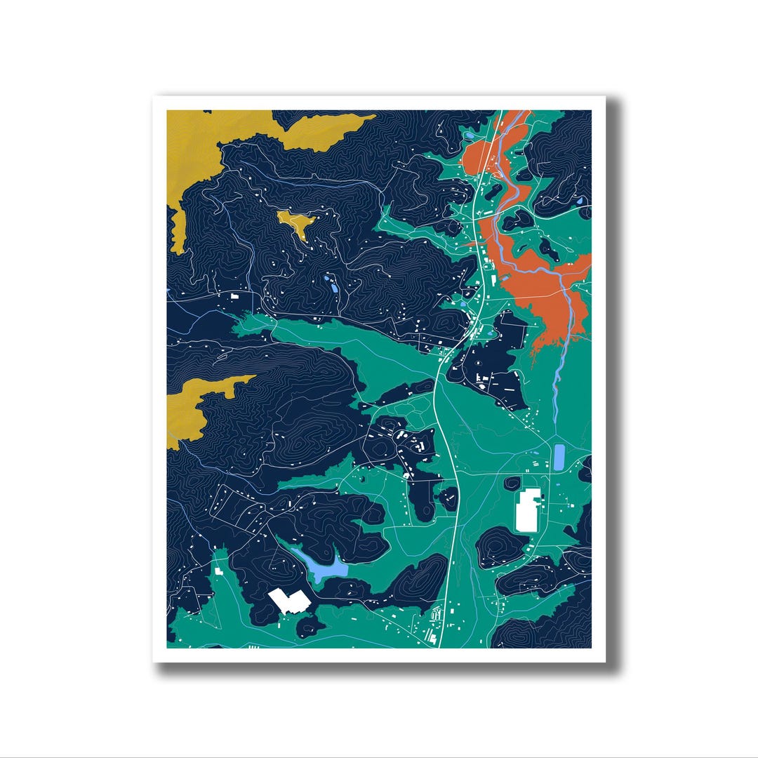 Custom Topographic Map! Custom Map Art, Cabin Decor, Mountain House ...