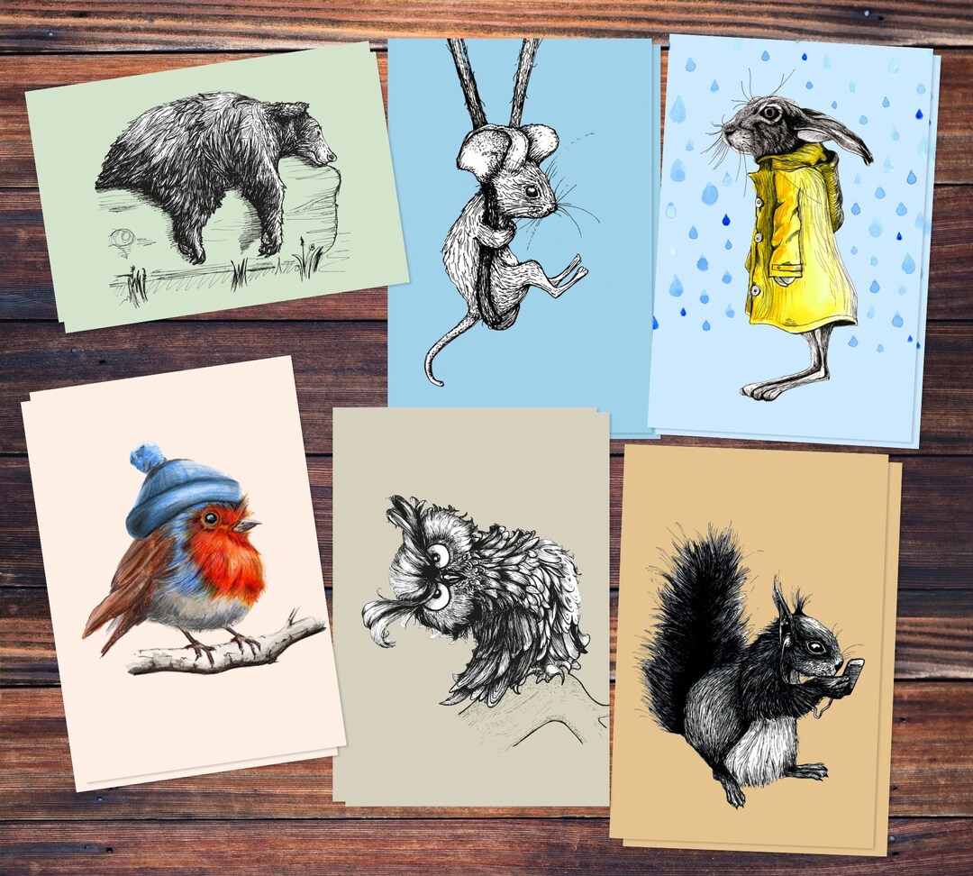 Set of 12 Mini Cards - Etsy