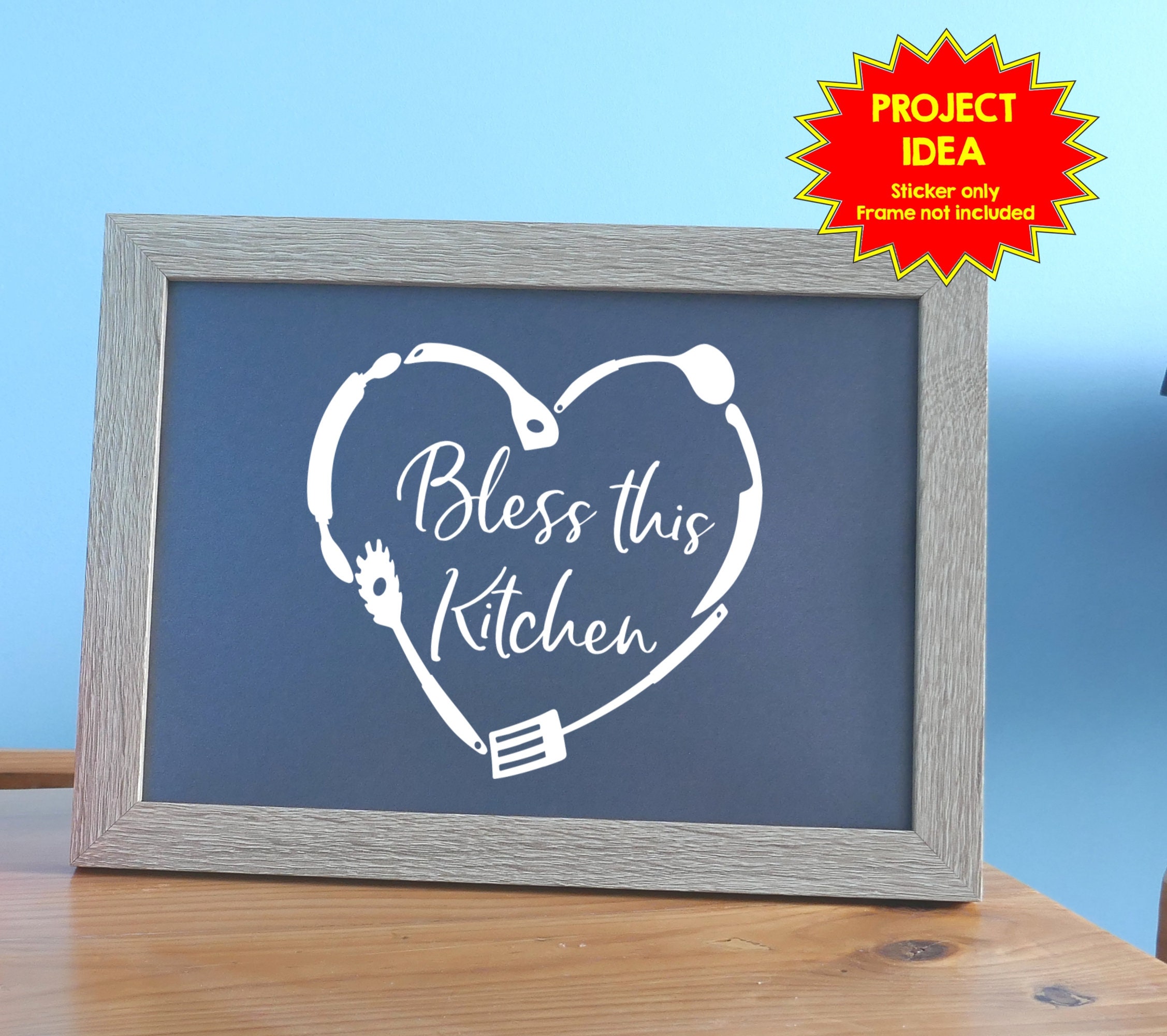 Bless This Kitchen vinyl wall art sticker words saying home | Etsy