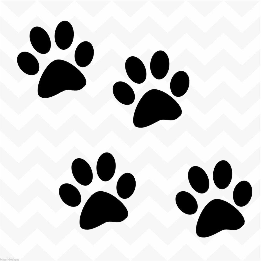 Dog Paw Prints Vinyl Wall Stickers Decals Suit Wall Car Kennel. Packs ...