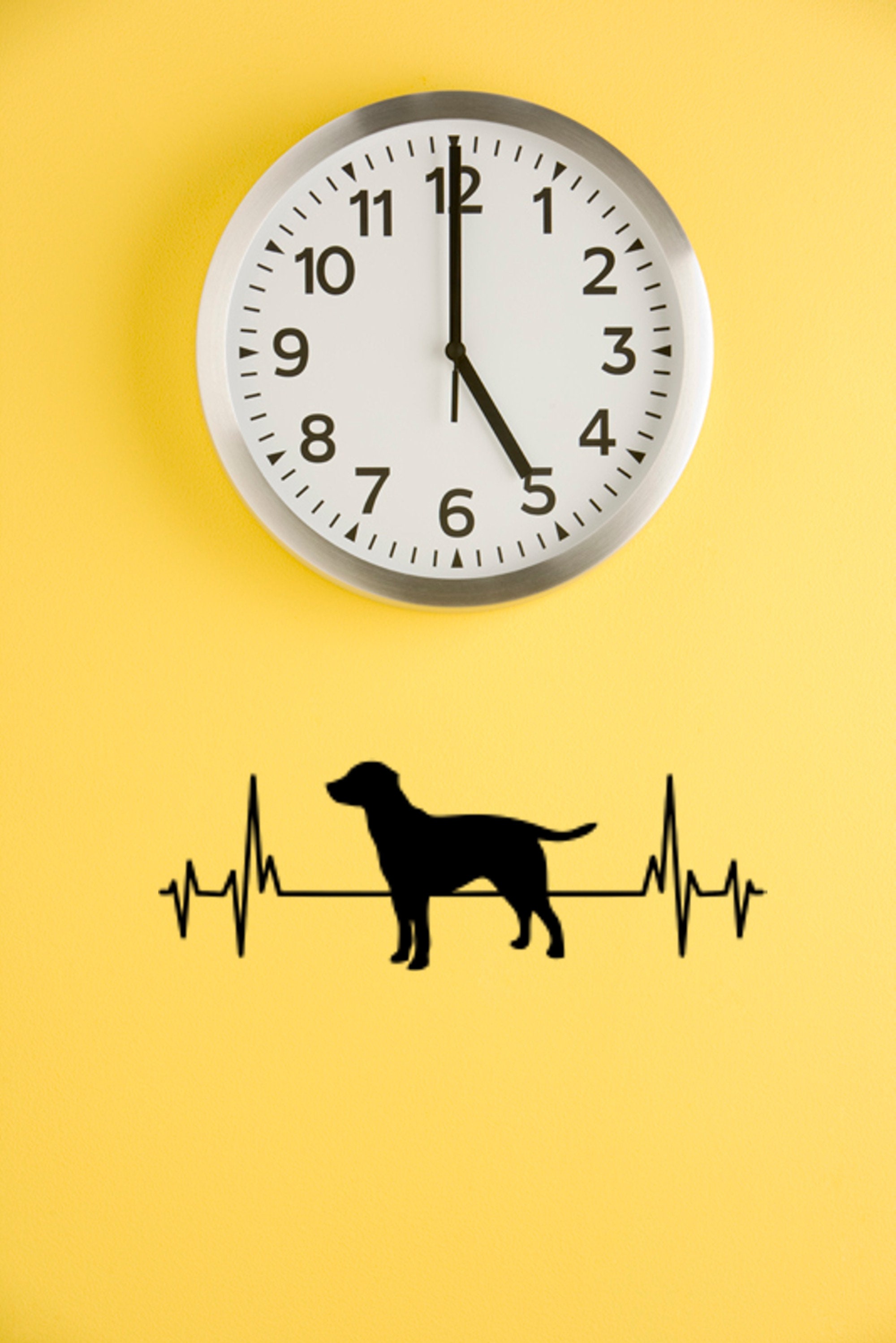 Dog heartbeat ECG vinyl sticker decal pet love wall window car | Etsy