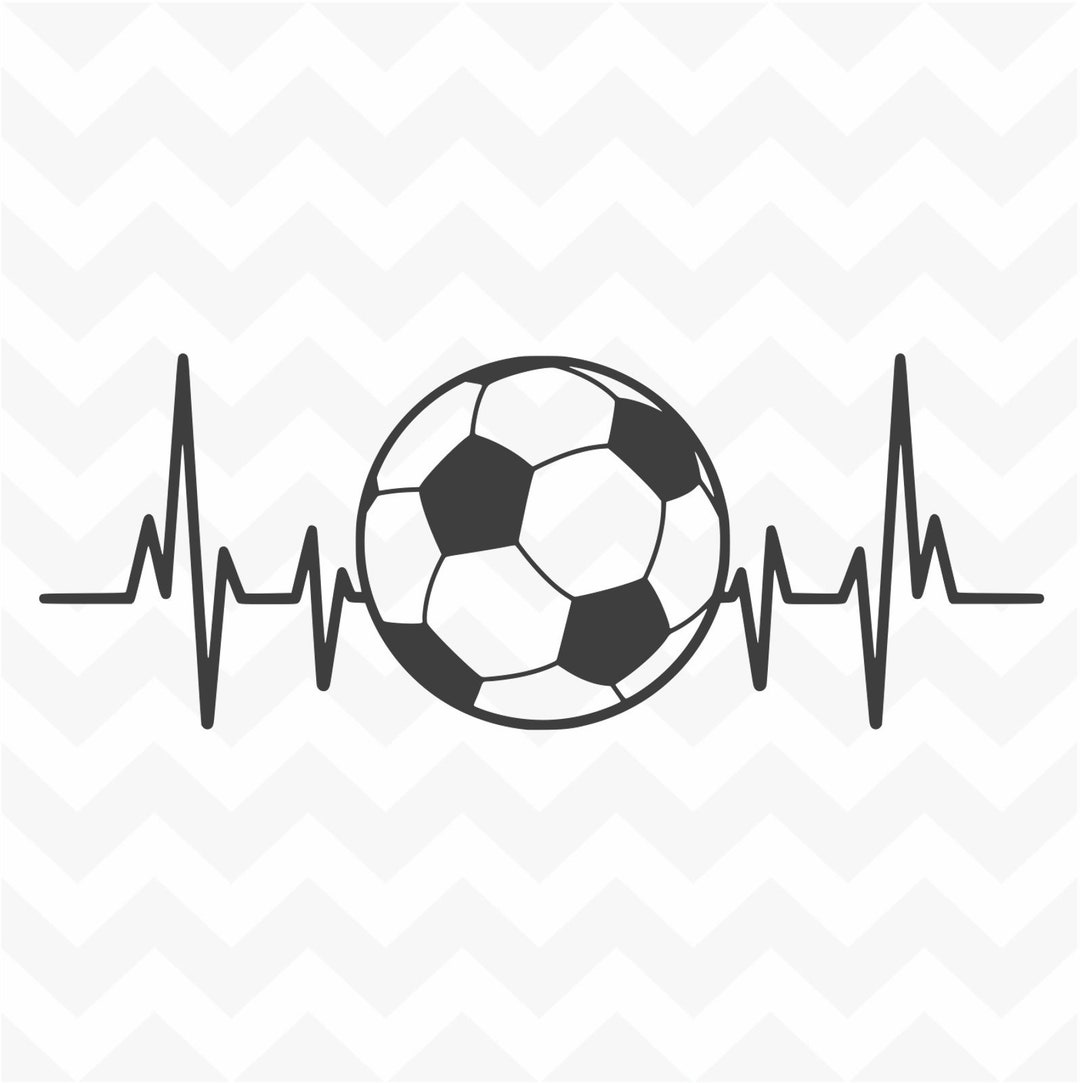 Soccer Heartbeat Football Vinyl Sticker Fun Home Wall Car Decor Decal ...