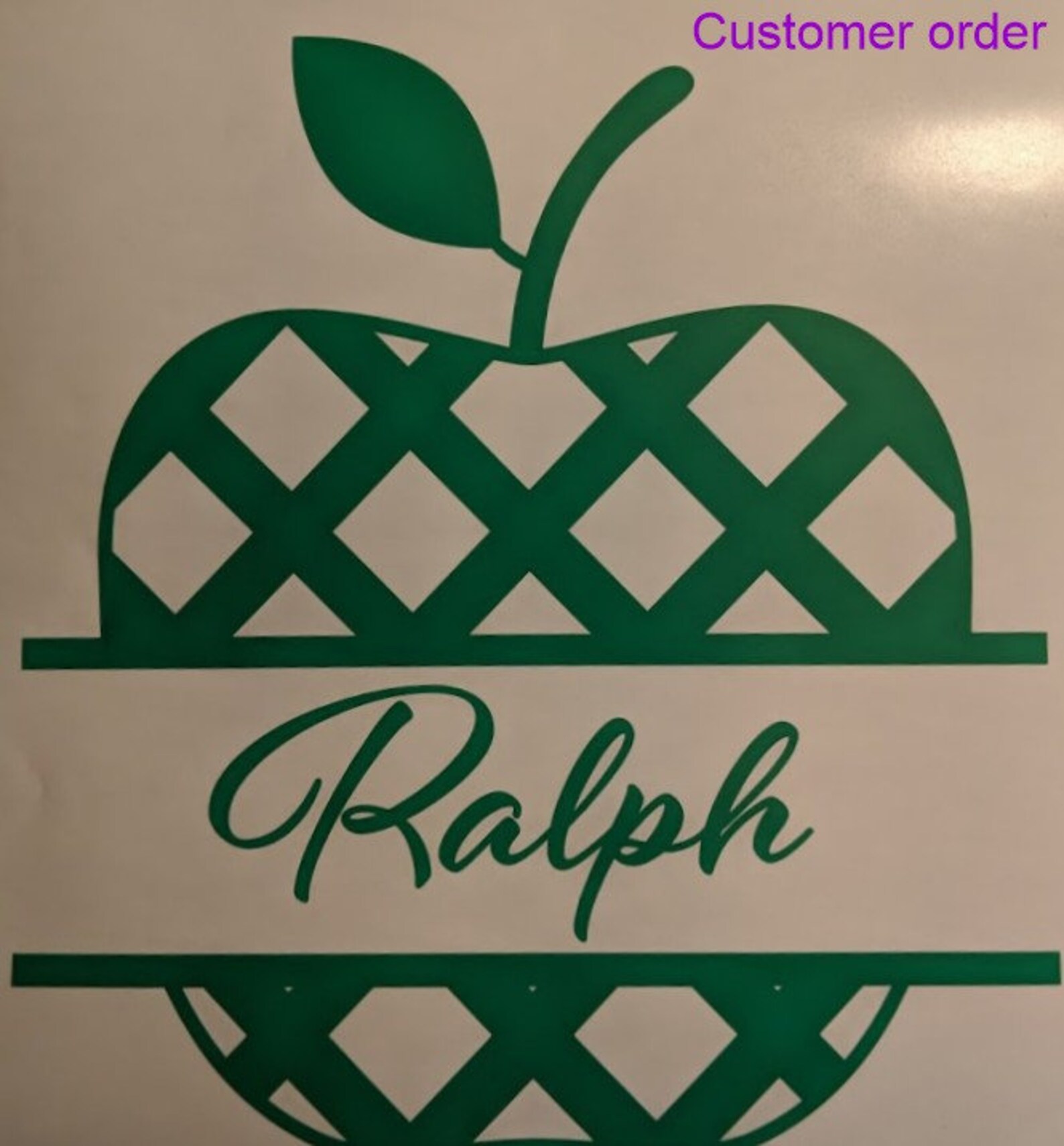 Apple Name Personalised Custom Vinyl Sticker Decal Wall Car - Etsy