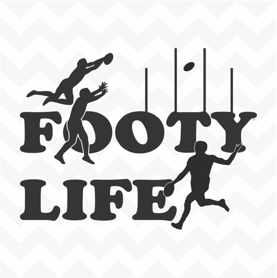 FOOTY LIFE Vinyl Wall Art Sticker AFL Action Kick Mark Goal - Etsy