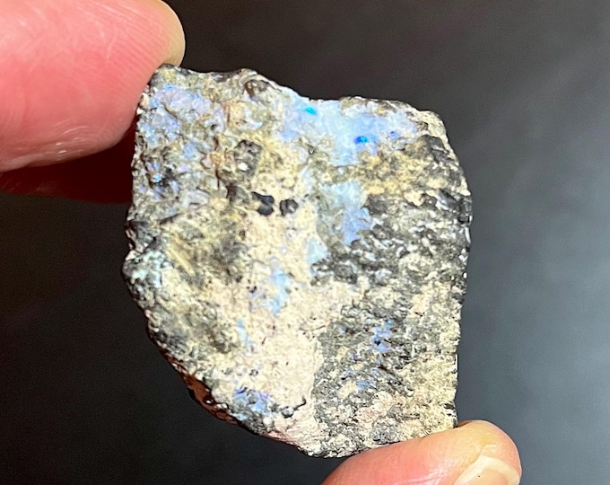 AAA Leopard Opal Rough Raw, Saturated With Opal! Stunning Black Matrix ...