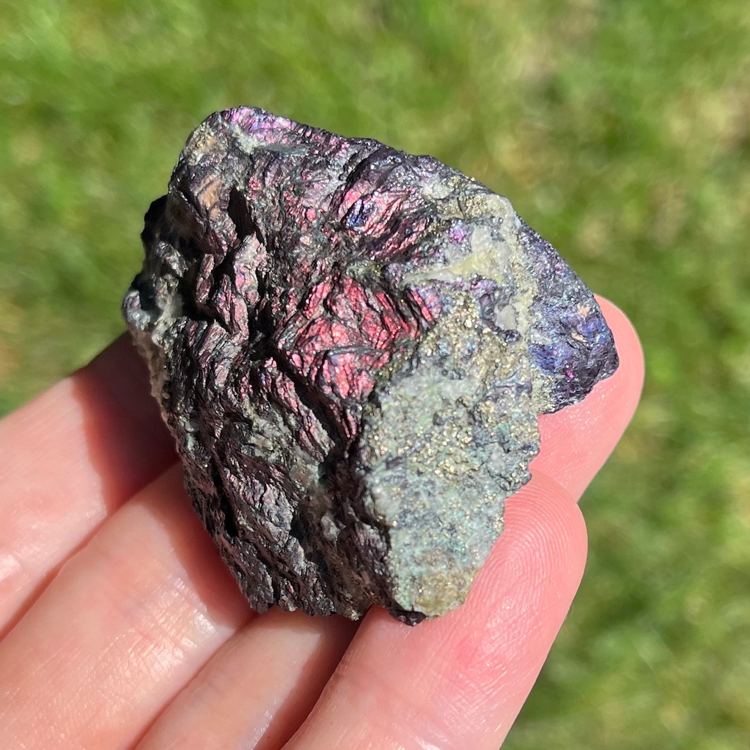 Covellite Rough Raw Specimen With Pyrite, Leonard Mine Butte, MT ...