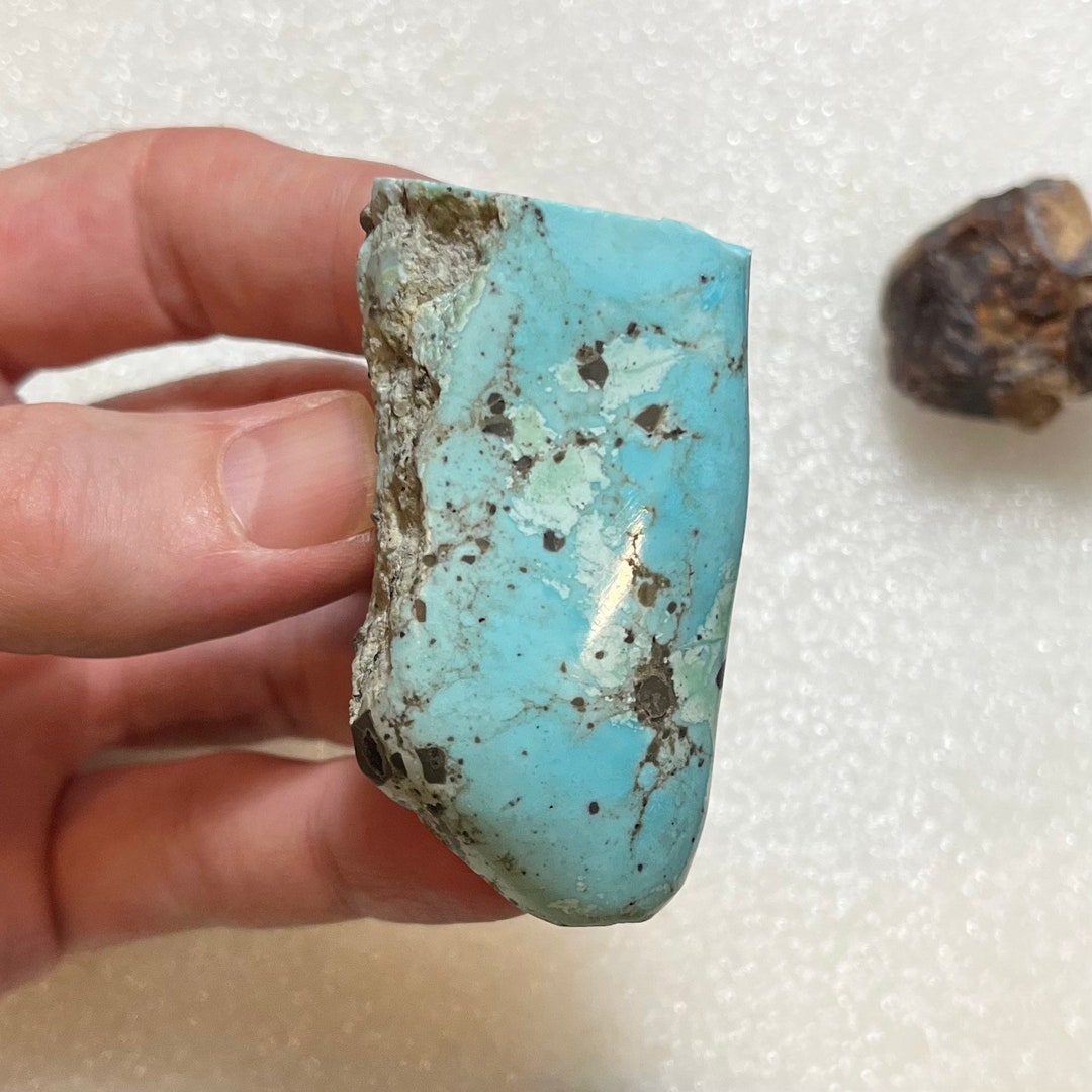 Sky Blue Lone Mountain Turquoise Stone Lapidary Rough or Free Standing ...