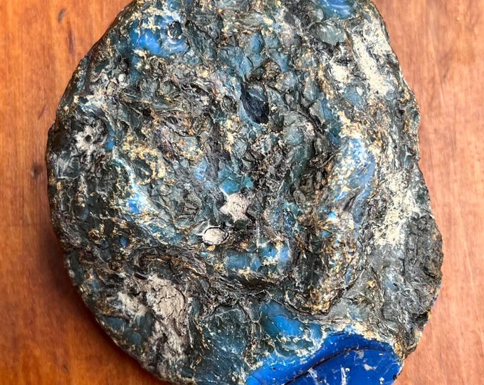 Blue Amber Raw Specimen With Rind Intact, Rare AAA Sumatran!!! 100% ...