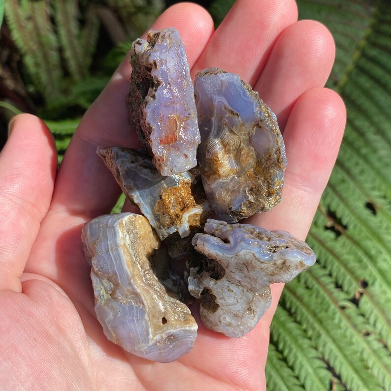 Holley Blue Agate Rough 5 Stone Lot 105.6g. Total | Etsy