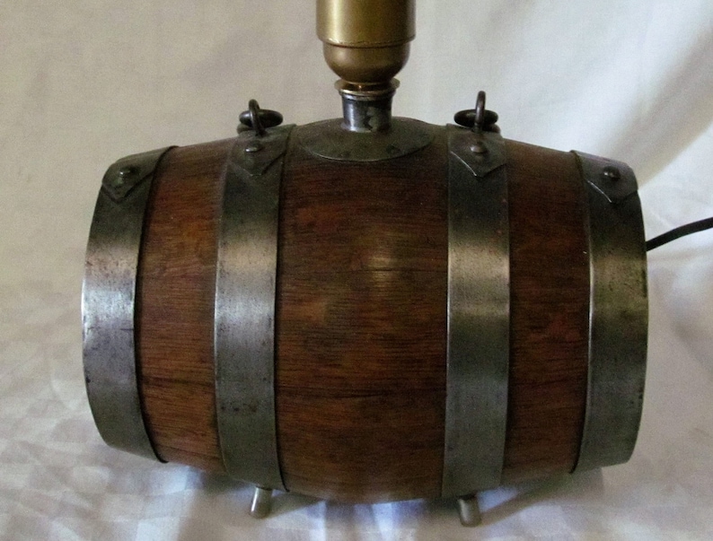 Wooden Barrel Lamp Desk Lamp Light Fitting Table Lamp Quirky - Etsy