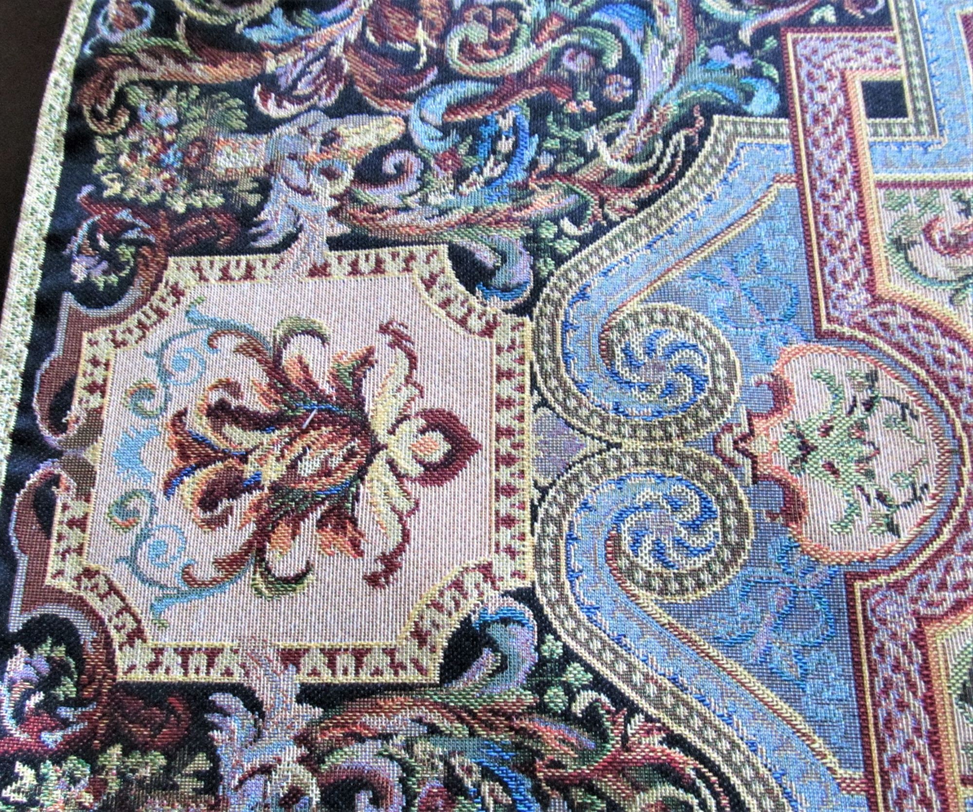 Gobelin Tapestry Table Centre Stoleschnica Rococo Style Russian Ussr ...