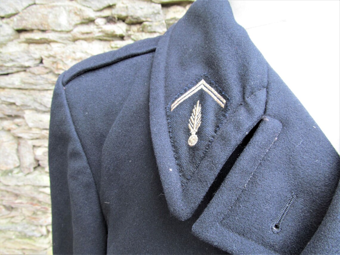 French Gendarme Police Military Wool Coat Jacket 1960s / 70s - Etsy