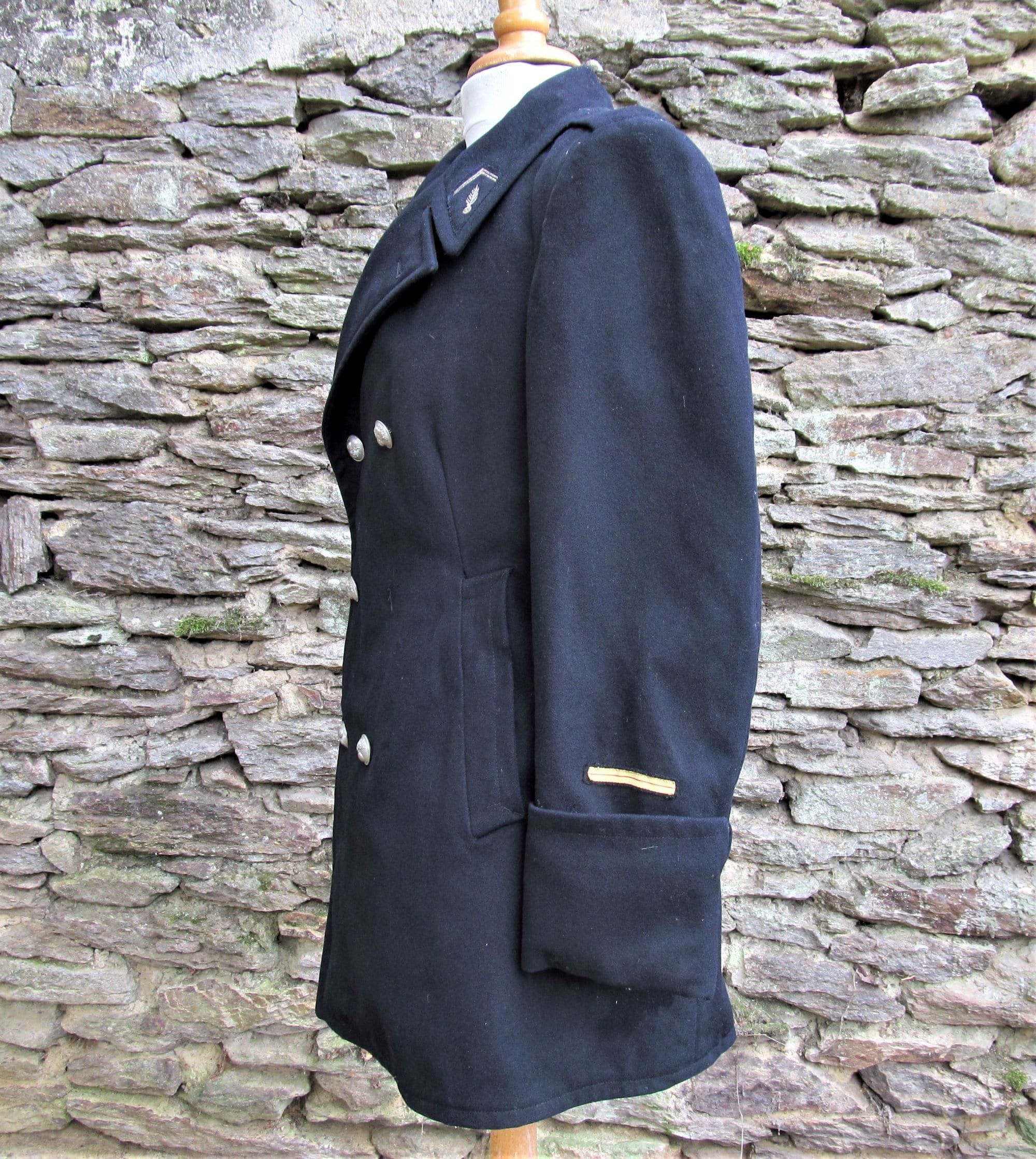 French Gendarme Police Military Wool Coat Jacket 1960s / 70s Era Blue ...