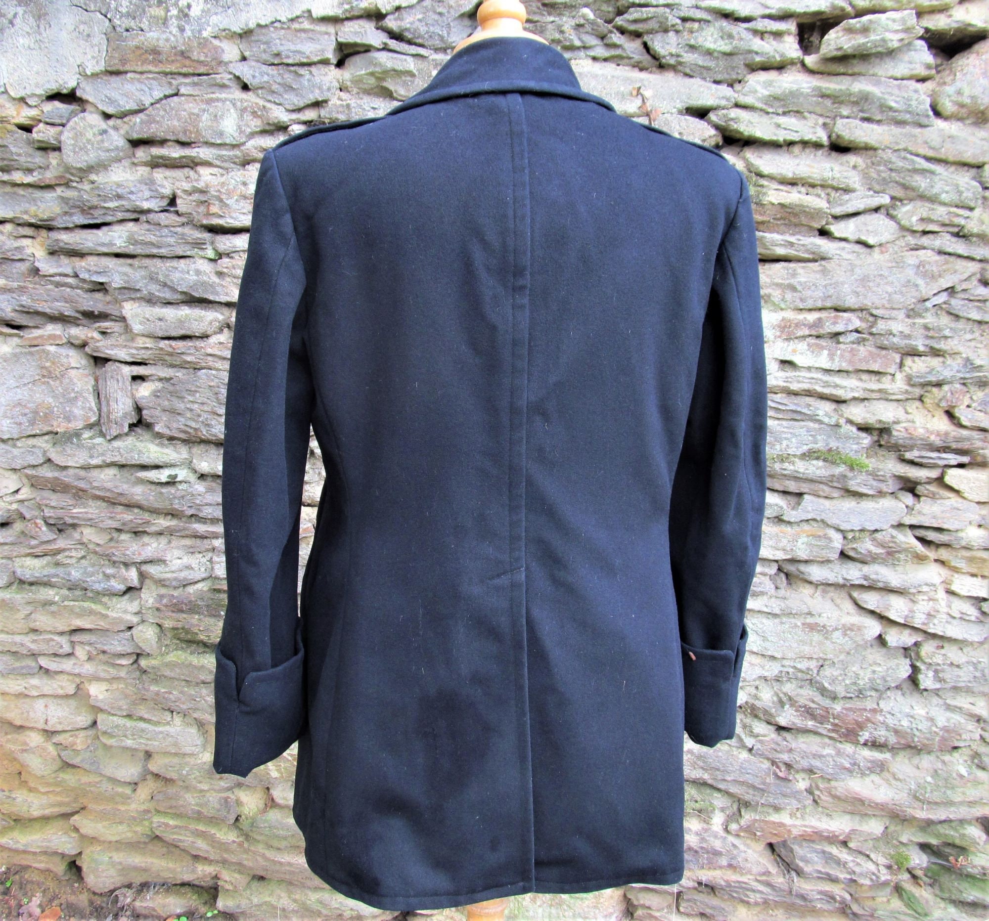 French Gendarme Police Military Wool Coat Jacket 1960s / 70s Era Blue ...