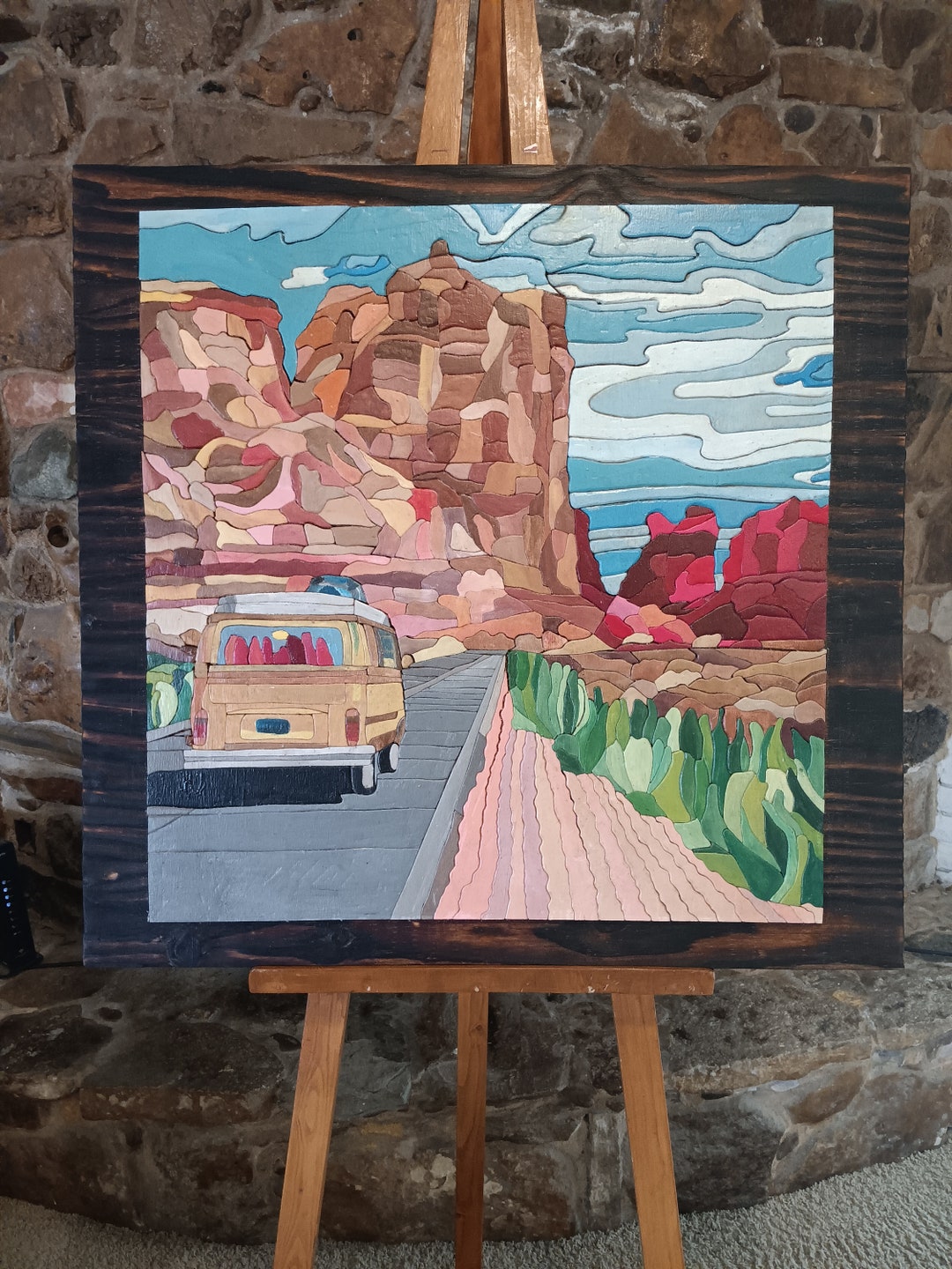 Road Trip Segmentation Wood Art Piece - Etsy