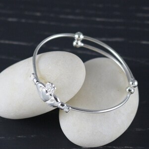 Claddagh Baby Bracelet, Sterling Silver Baby Girl Anklet, Adjustable ...