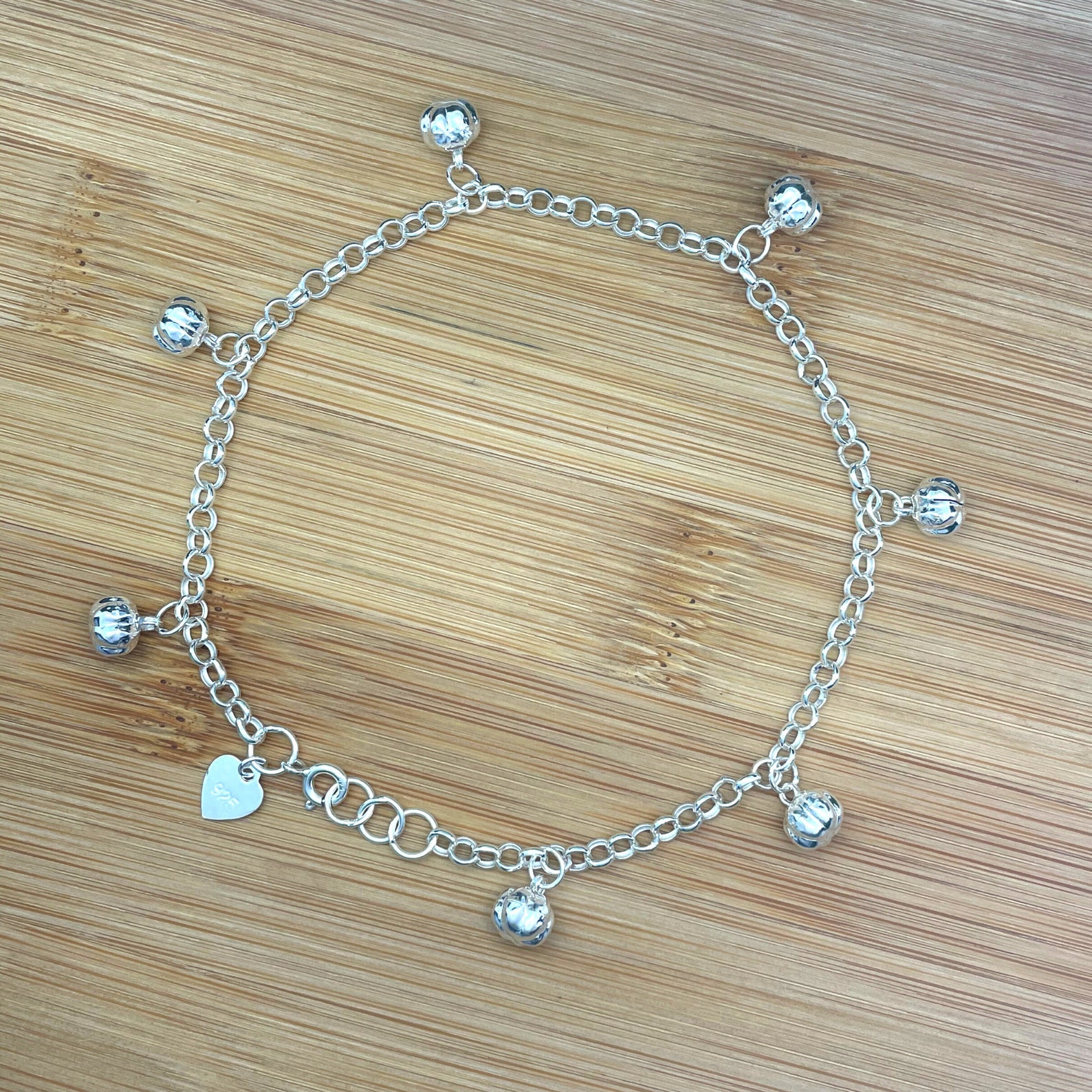 Silver Bells Anklet Jingle Bell Anklet Sterling Silver Ankle | Etsy