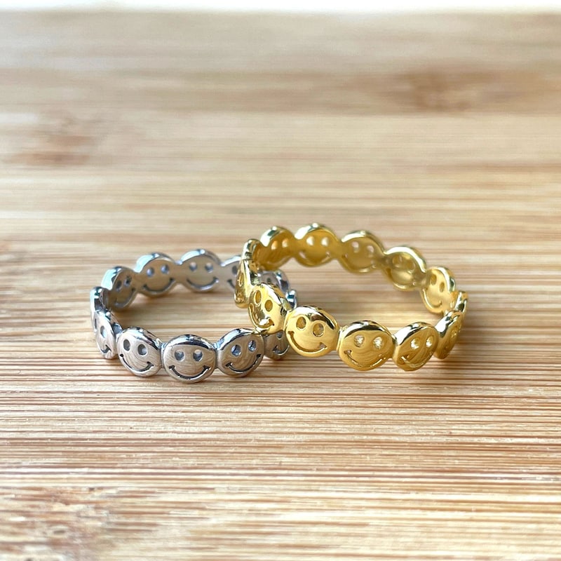 Smiley Face Ring - Etsy