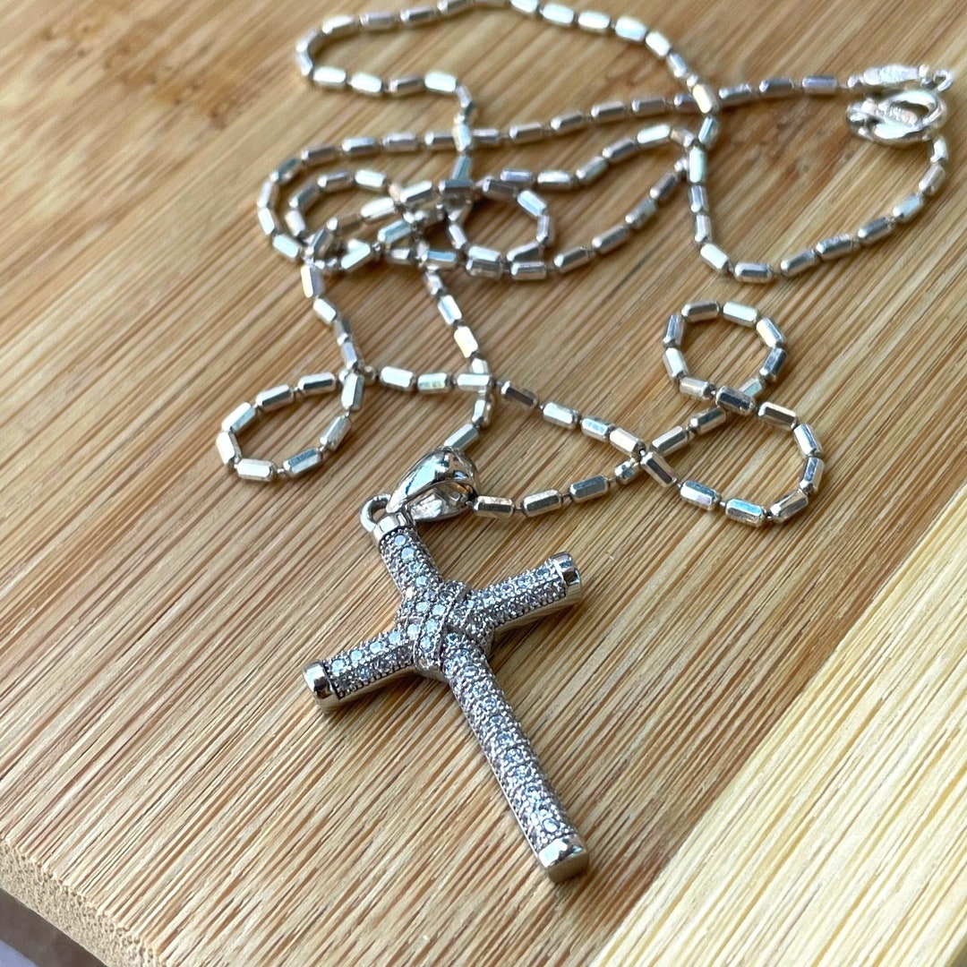 Collier pendentif croix en argent sterling collier croix CZ - Etsy France