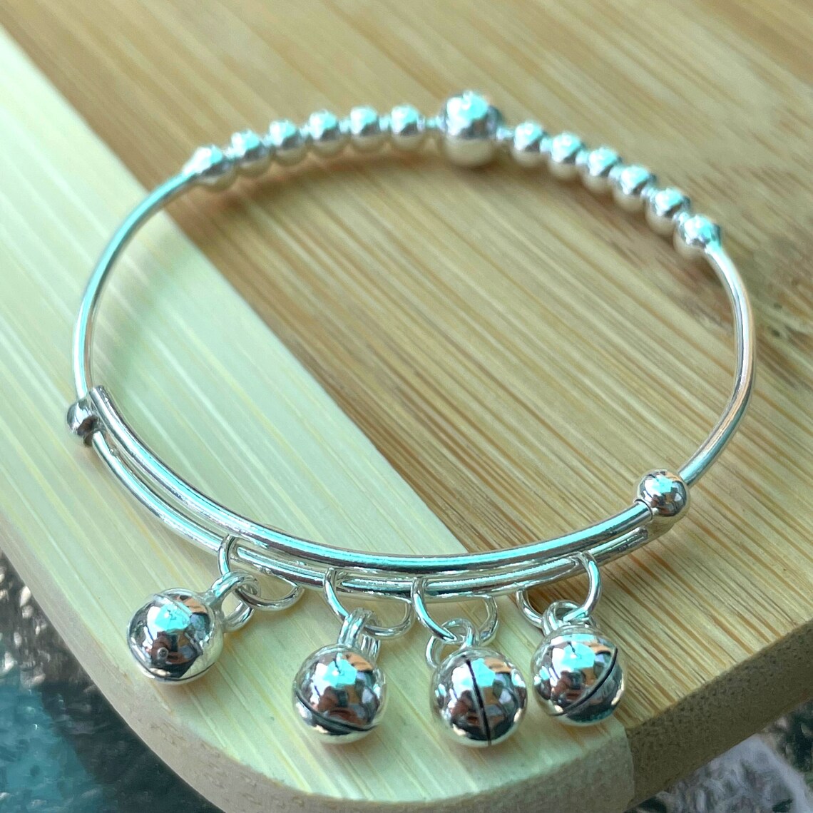 Sterling Silver Baby Bangle Bracelet Baby Bell Anklet - Etsy UK