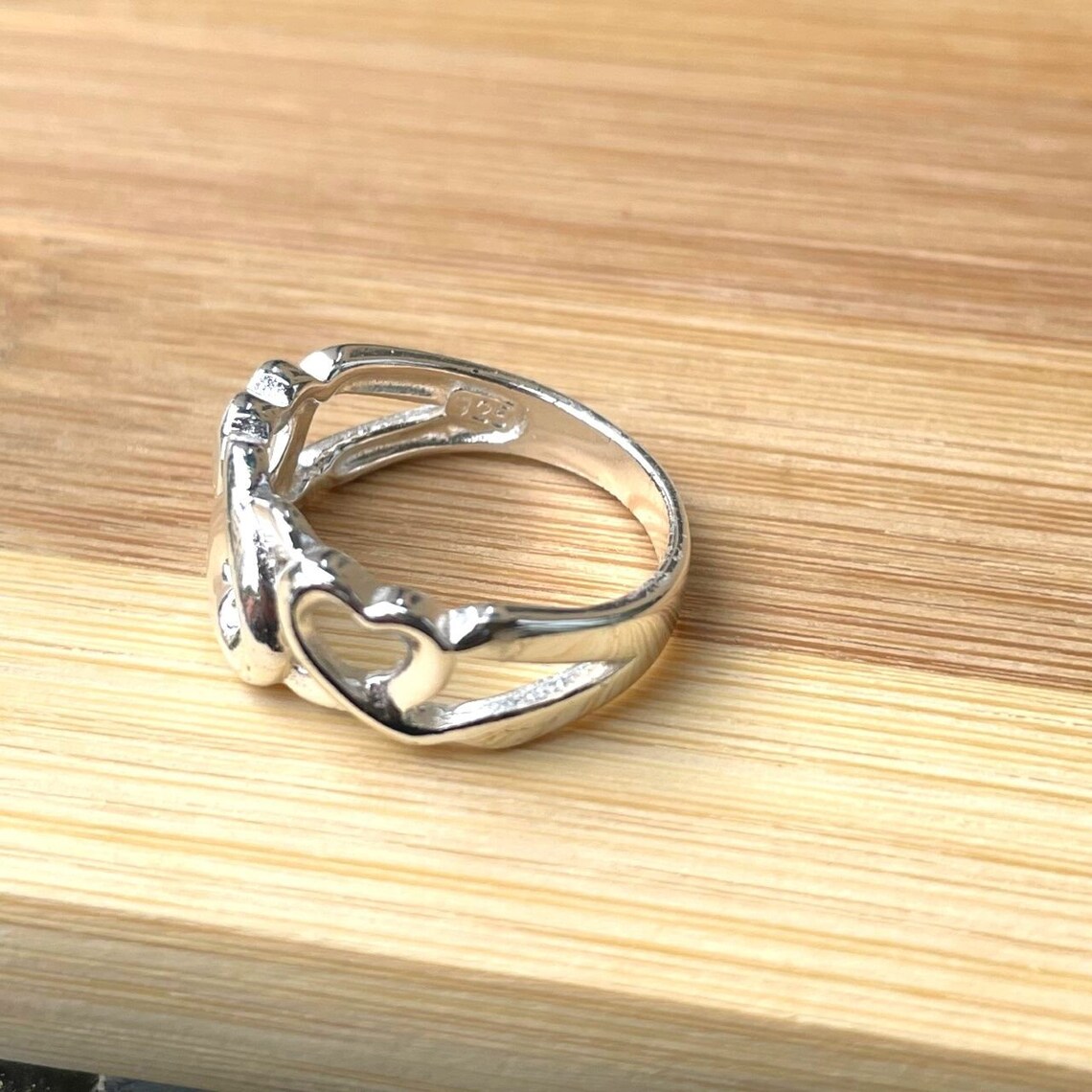 Sterling Silver Heart Ring, Multi Heart Ring, Heart Band Ring, Dainty ...