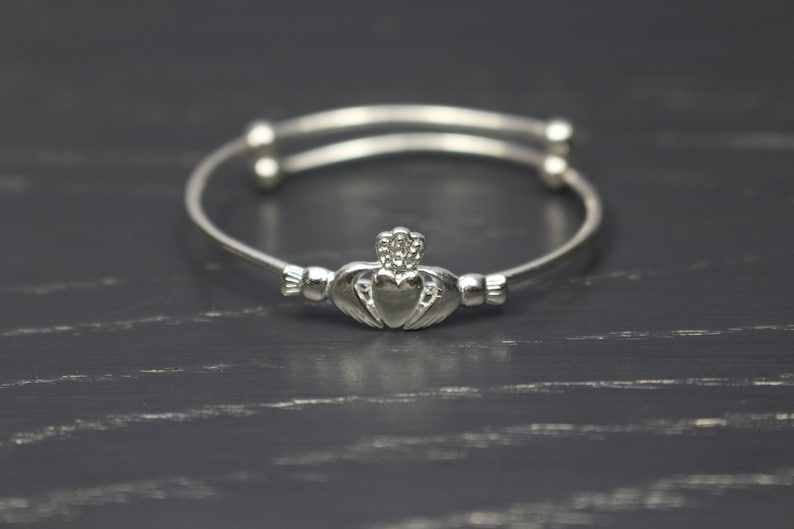 Claddagh Baby Bracelet Sterling Silver Baby Girl Anklet | Etsy