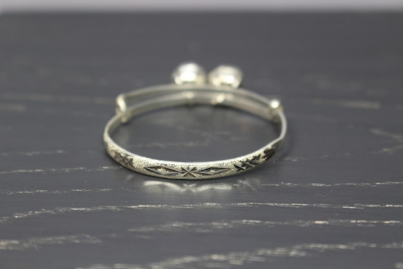 Sterling Silver Baby Bangle Bracelet, Baby Anklet With Bells ...