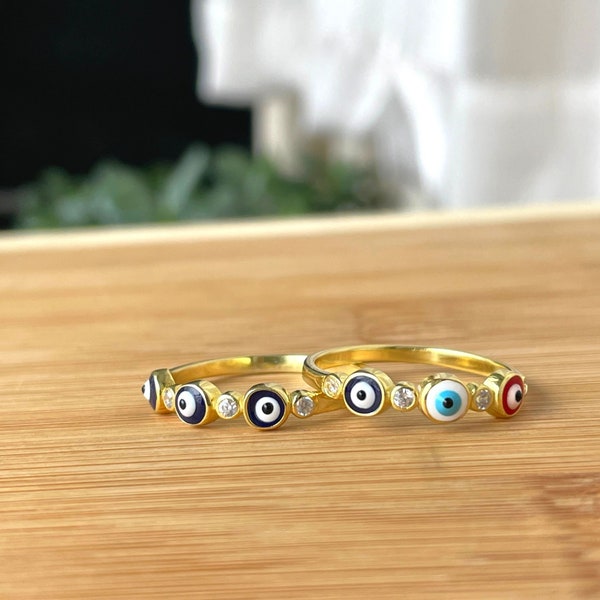 Evil Eye Ring - Etsy