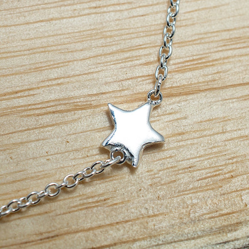 Star Anklet Bracelet, Sterling Silver Anklet, Celestial Anklet, Silver ...