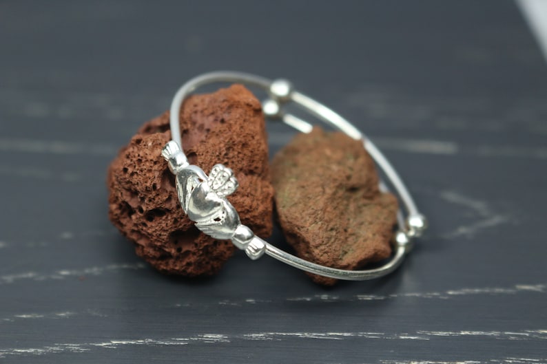 Claddagh Baby Bracelet Sterling Silver Baby Girl Anklet | Etsy