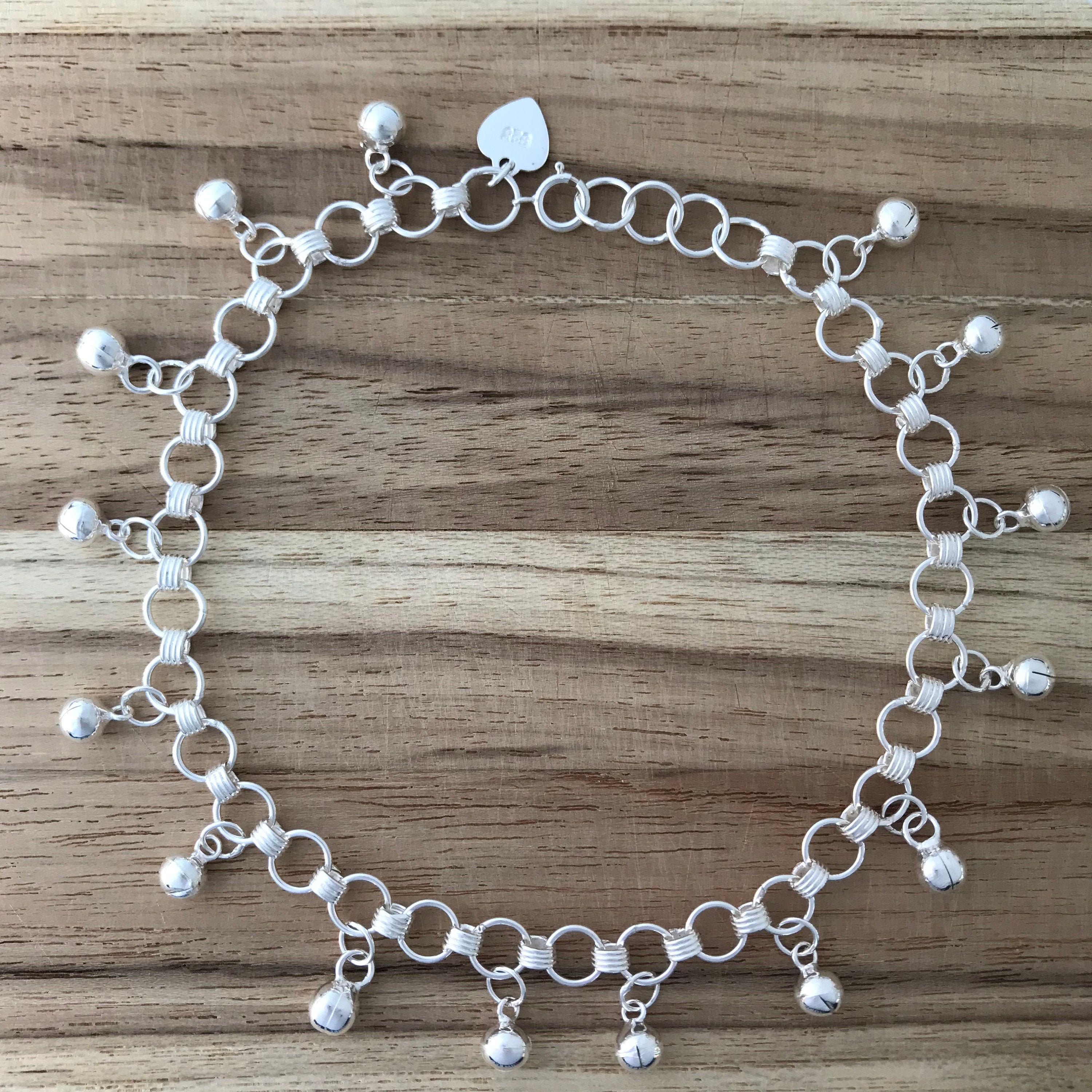 Silver Bells Anklet Jingle Bell Anklet Sterling Silver - Etsy UK