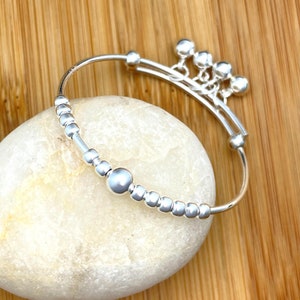 Sterling Silver Baby Anklet With Bells, Adjustable Baby Bracelet ...